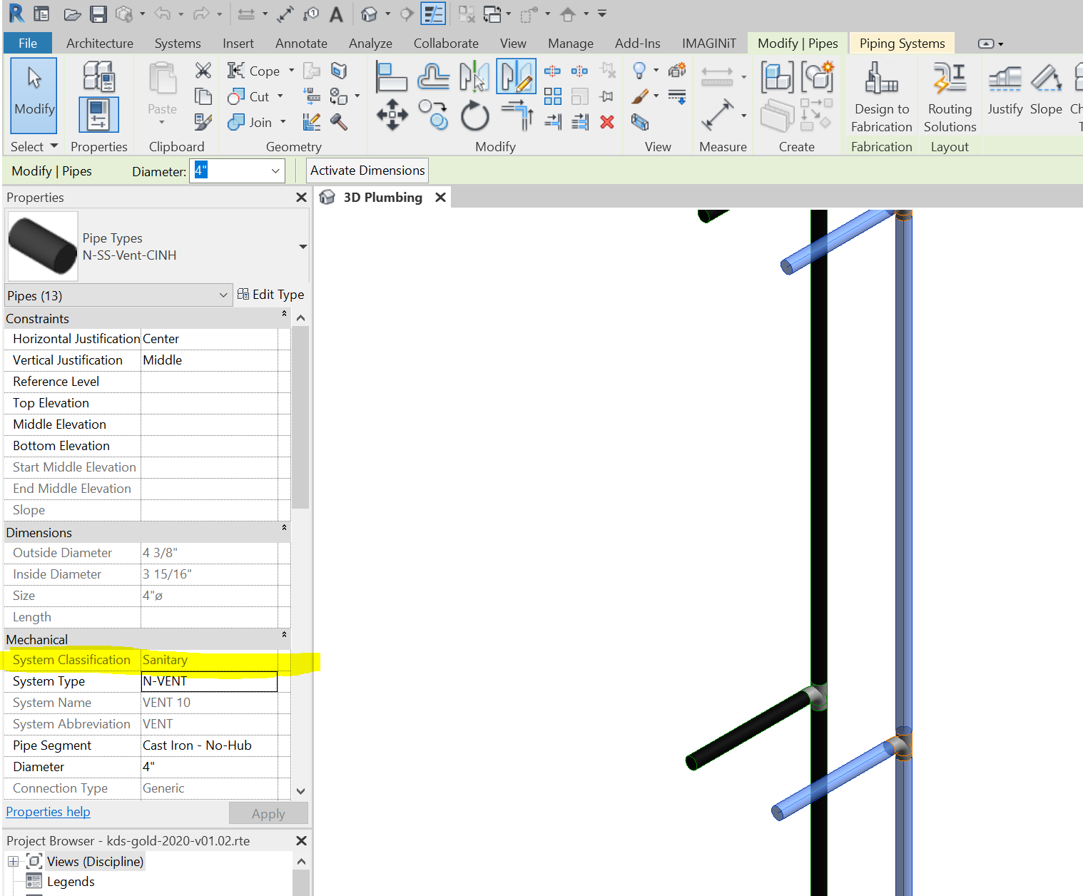 Solved: Piping sytem with wrong pipe classification - Autodesk Community