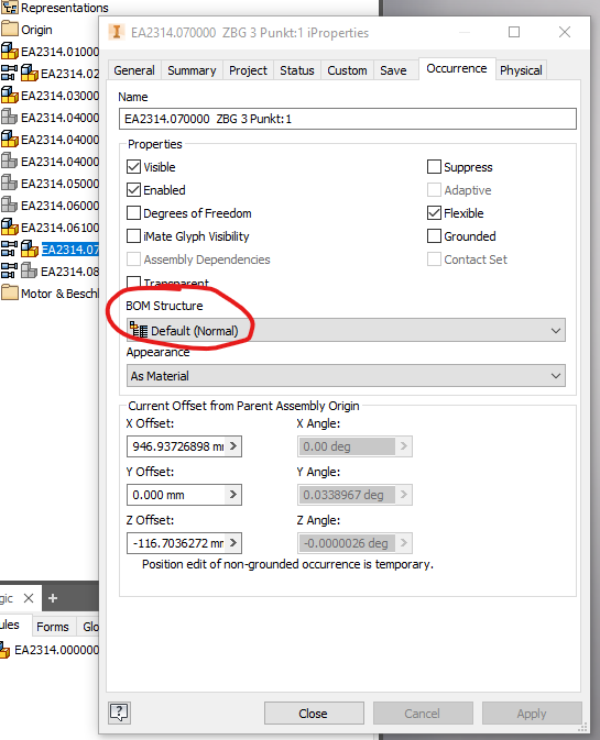 Solved: BOM Structure Issue, unable change value - Autodesk Community