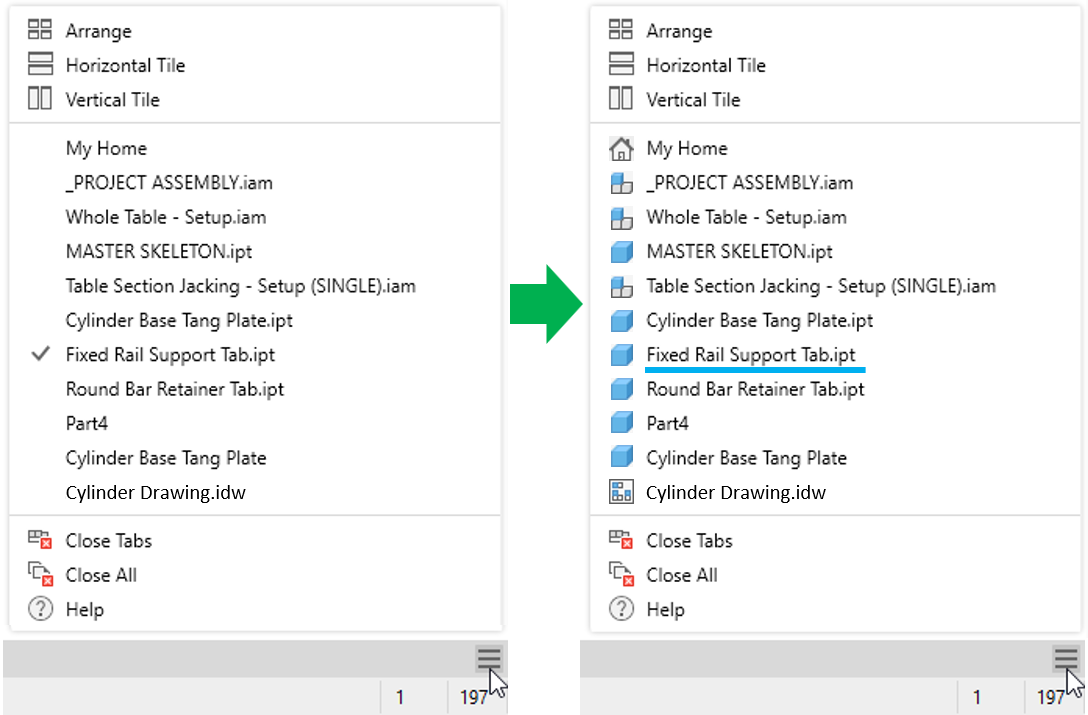 Show file type icons on document tabs - Autodesk Community