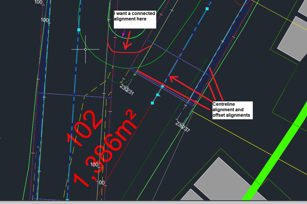 Solved: Connected Alignment between same Alignment - Autodesk Community