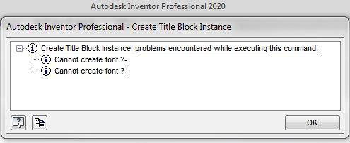 Create Title Block Instance; problems encountered while executing this command - Autodesk Community