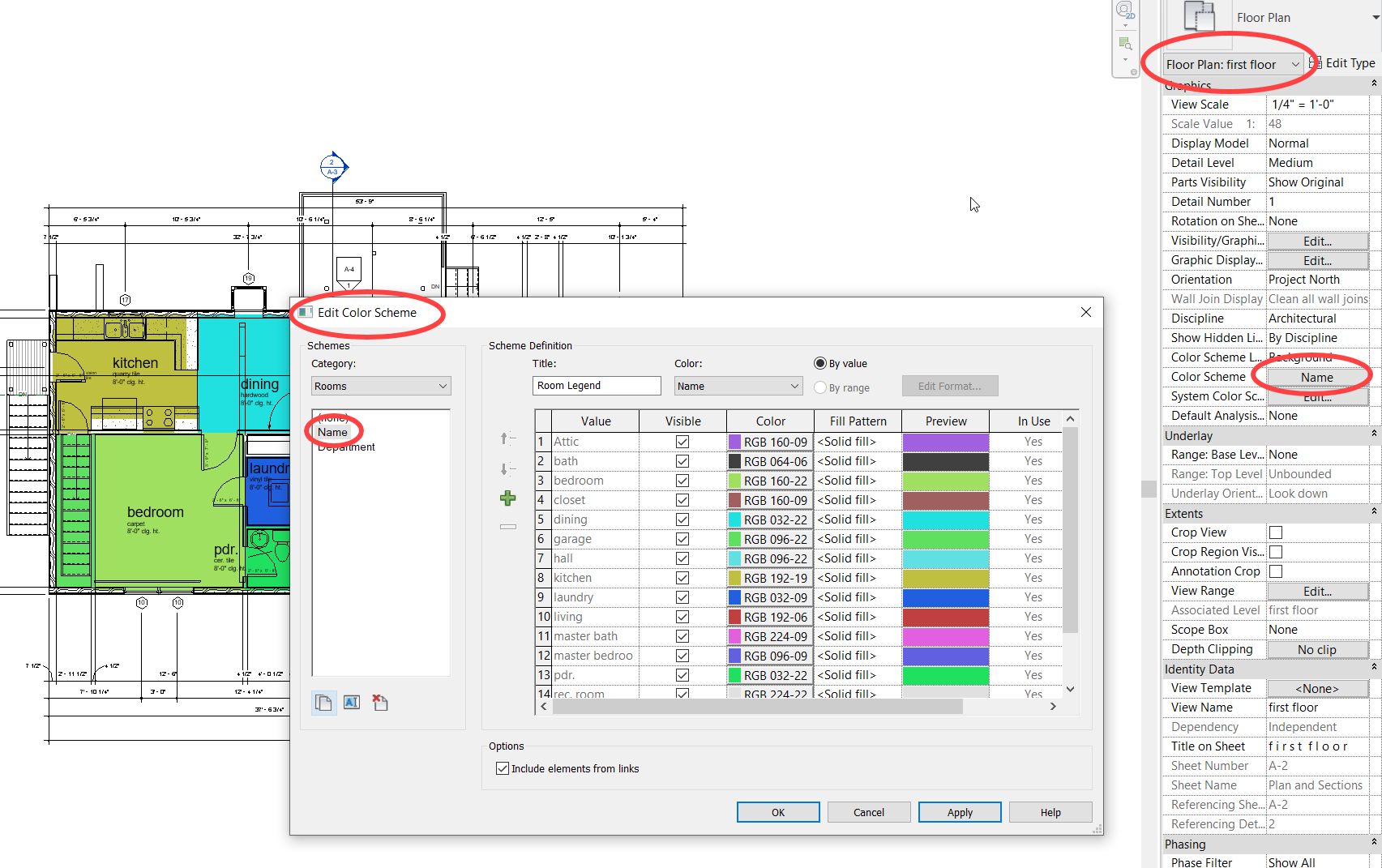 Area color fill scheme - Autodesk Community