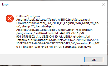 ERRO NA INSTALAÇÃO INVENTOR 2020 NO WINDOWS 10 - Autodesk Community