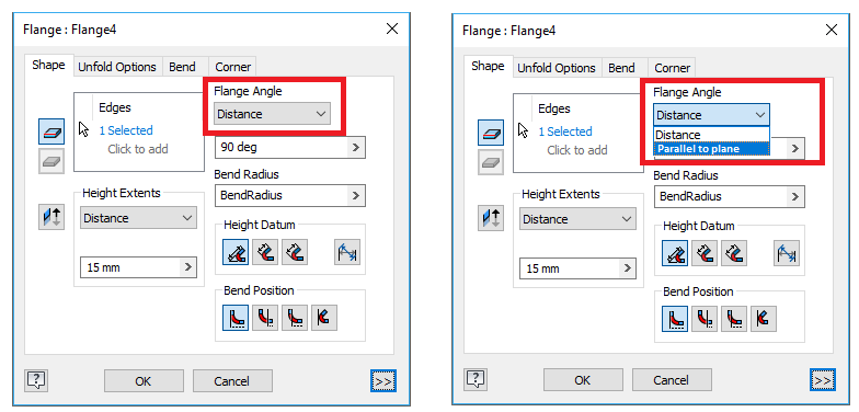 Flange parallel to plane - Autodesk Community