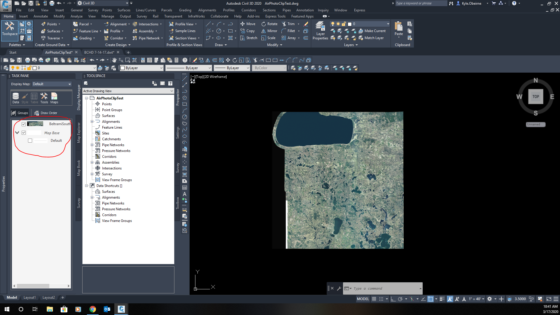 How to clip a larger file that has been put in the drawing by data ...