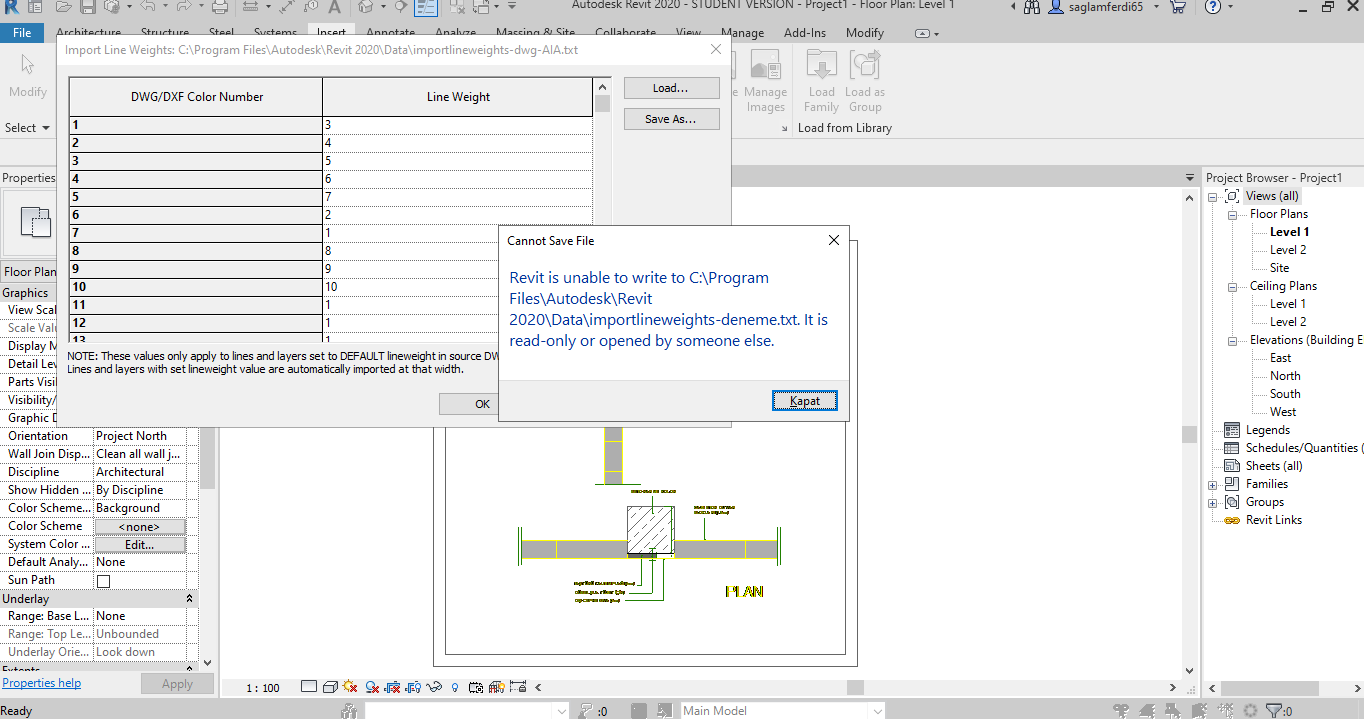 Çözüldü: revit import cad dosya yolu hatası - Autodesk Community