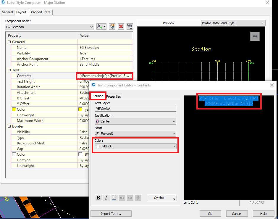 Solved: Profile data band style - colours?? - Autodesk Community