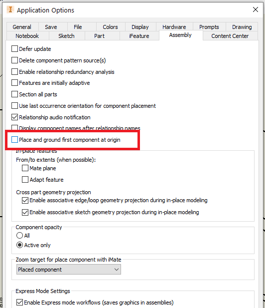 Solved: Auto Origin Constraint for Assembly First Part - Autodesk Community