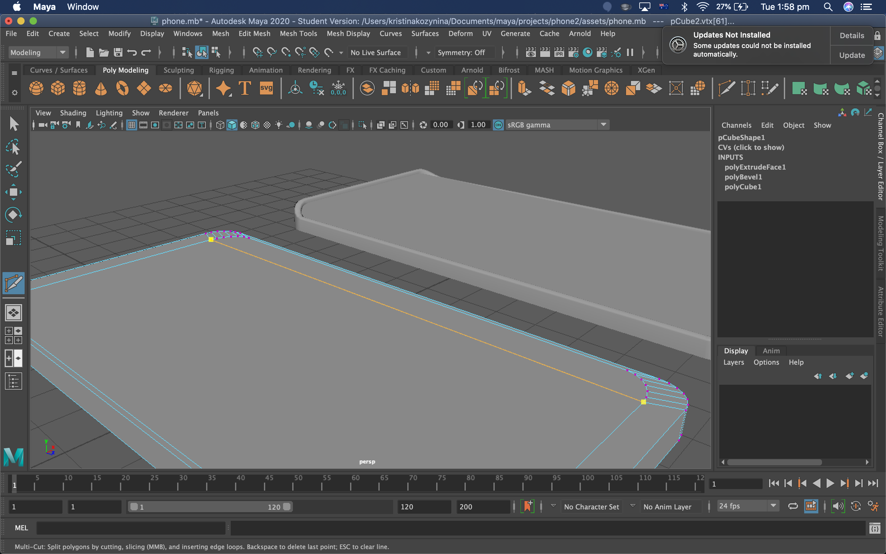 I tried to insert edge but object got deformed instead, please help! - Autodesk Community