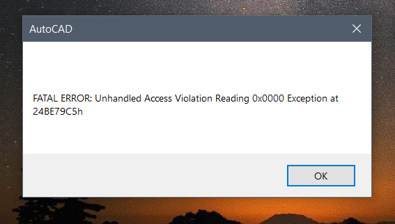 Civil 3D 2020 fatal error upon startup - Autodesk Community