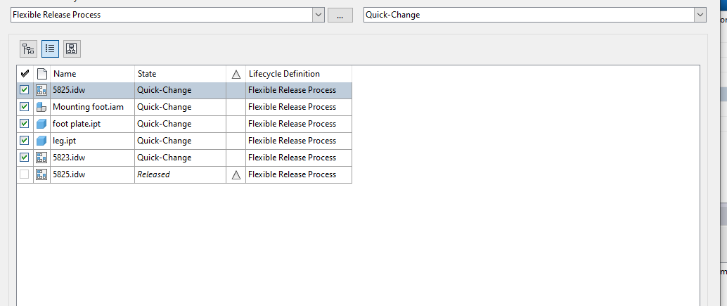 Multiple versions of same file in change state dialog. - Autodesk Community