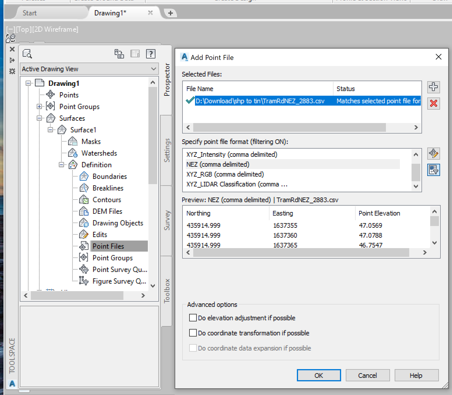 I need to convert shp file points to c3d points - Autodesk Community