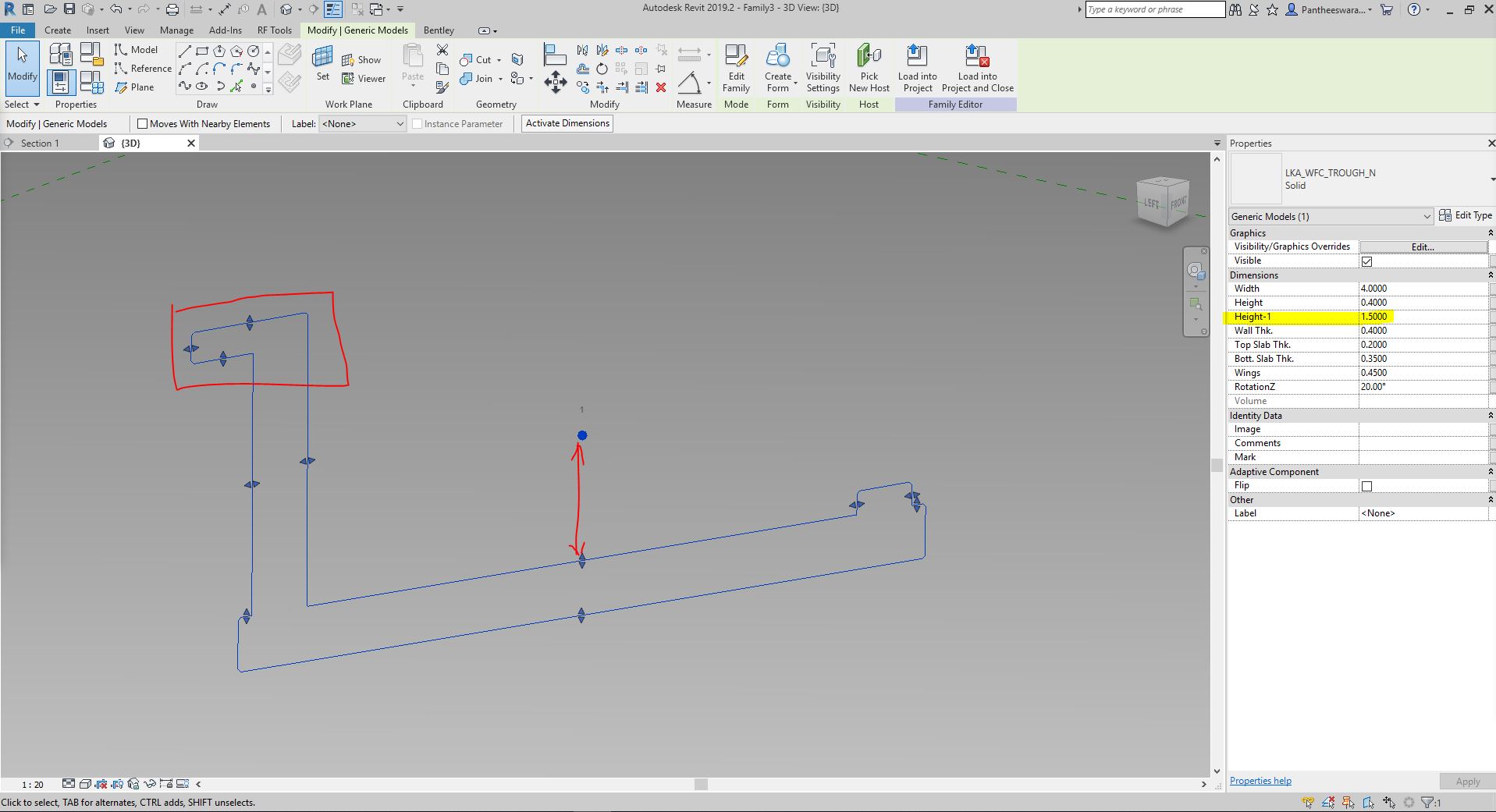Parameter not working in Adaptive point family - Autodesk Community