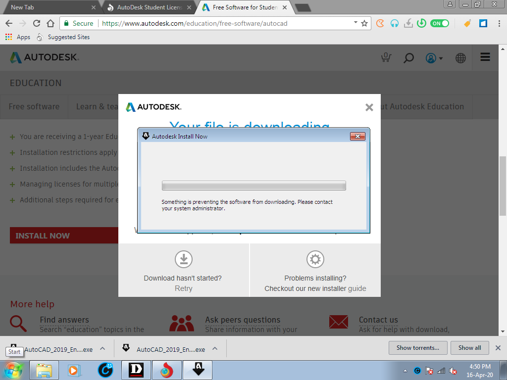 Installation problem - Autodesk Community