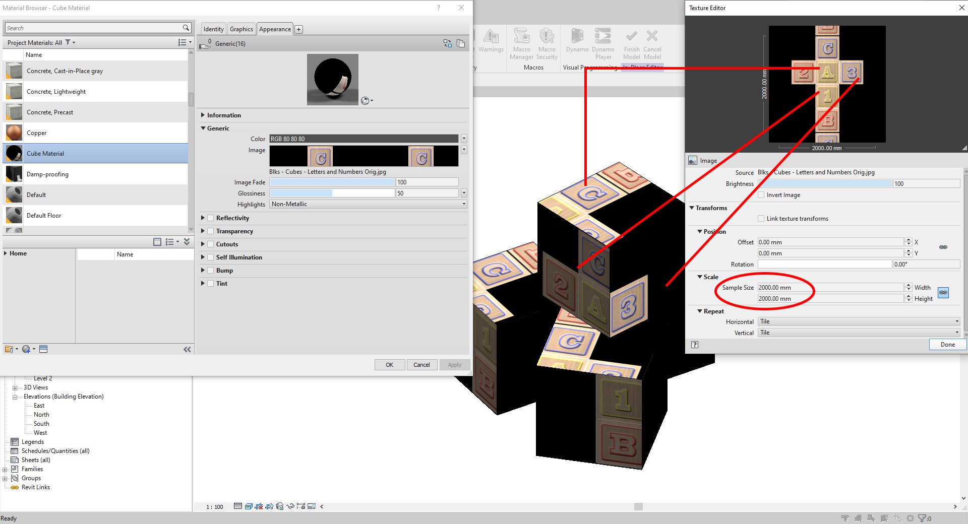 Solved: How to Apply Texture on all sides of the Cube - Autodesk Community