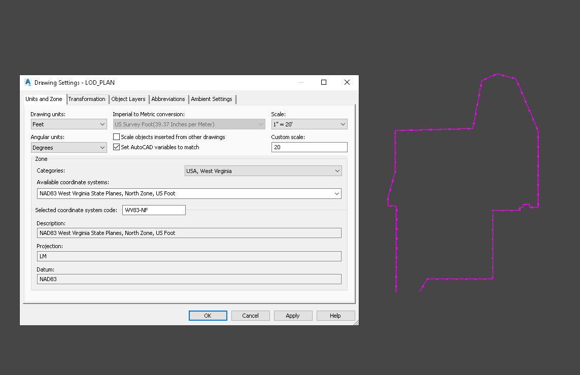 Solved: Help adding projection and coordinate system to drawing - Autodesk Community