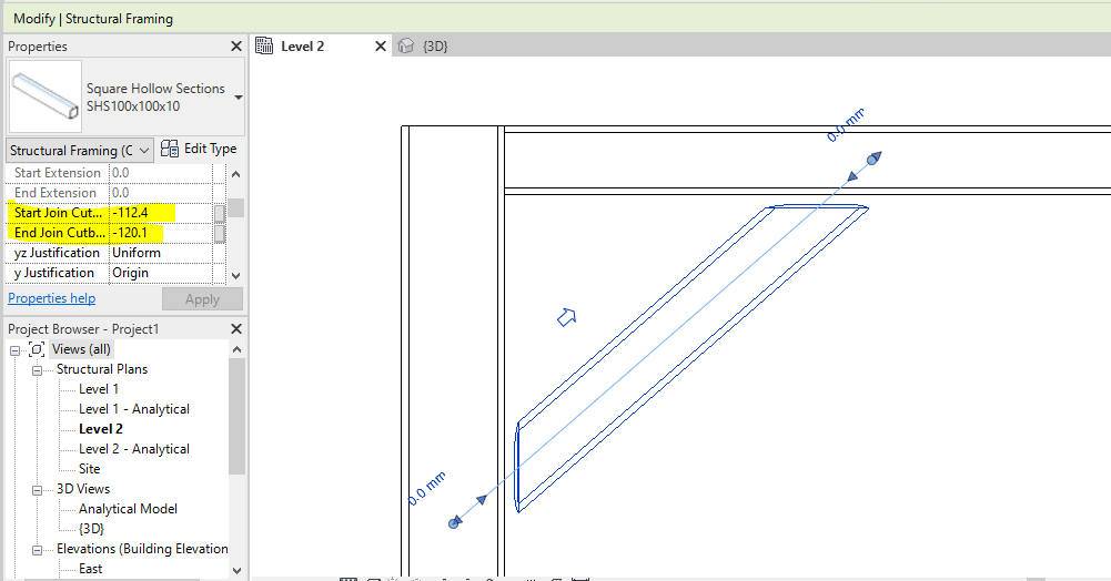 Solved: How to trim diagonal steel beam - Autodesk Community