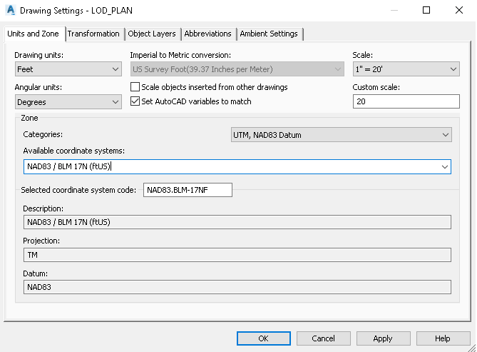 Solved: Help adding projection and coordinate system to drawing - Autodesk Community