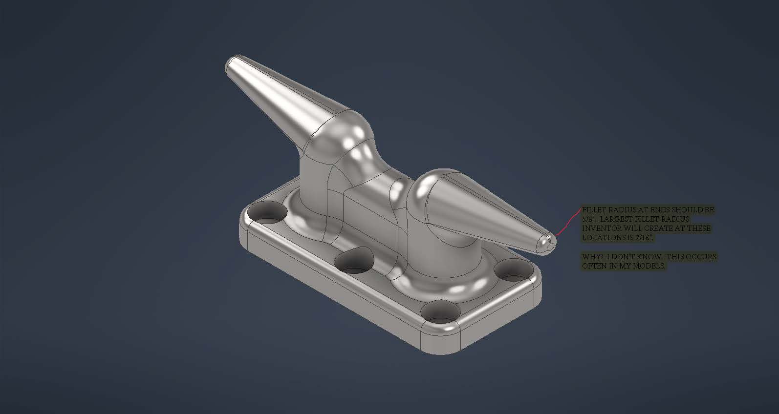 Solved: Fillet Radius Problems, Inventor Professional 2021 - Autodesk Community