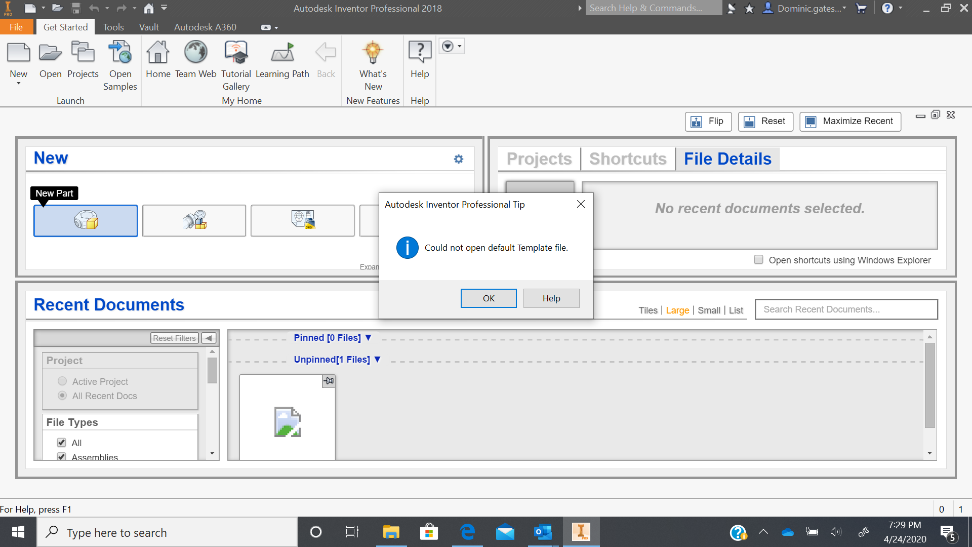 Solved: I cannot open standard IPT in Autodesk Inventor - Autodesk Community