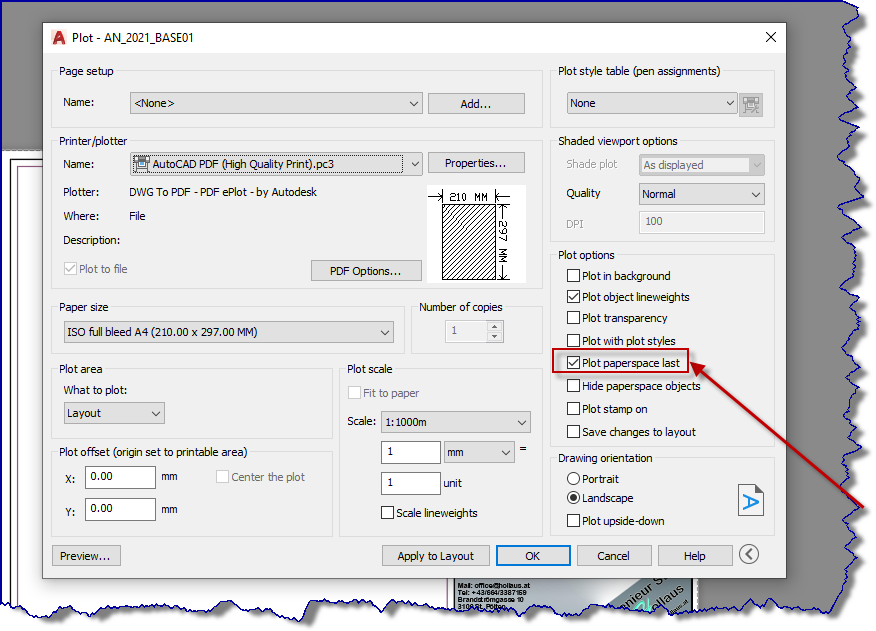 Display order with text in layout - Autodesk Community