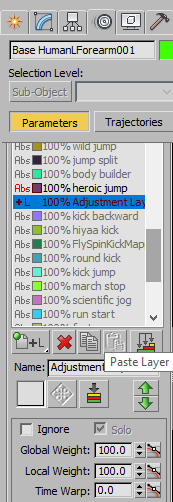 GREY OUT layer manager of CAT animation motion panel (3ds max2013 ...