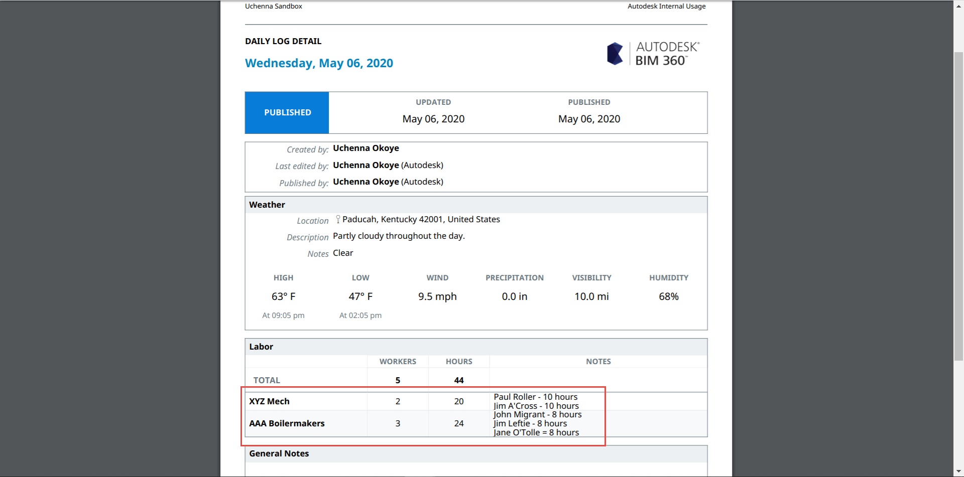 individualize daily log - Autodesk Community