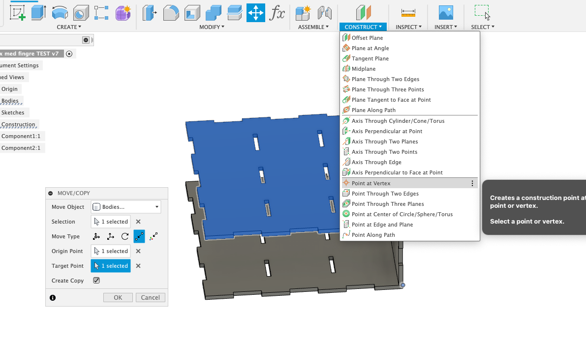 Solved: Move/copy component to allign with other component - Autodesk Community
