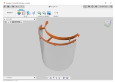 Mascara de proteção para COVID-19 projetada no FUSION 360 - Autodesk ...