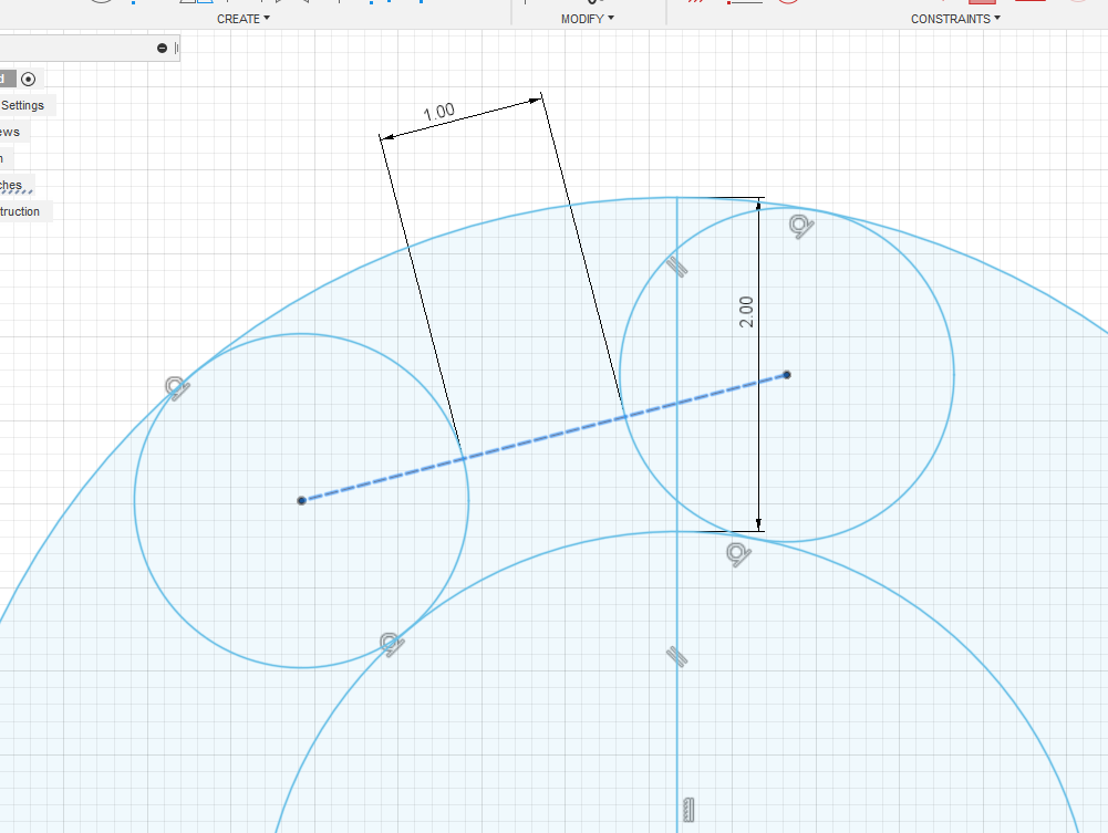 Solved: how to constrain to line as segment not line? - Autodesk Community