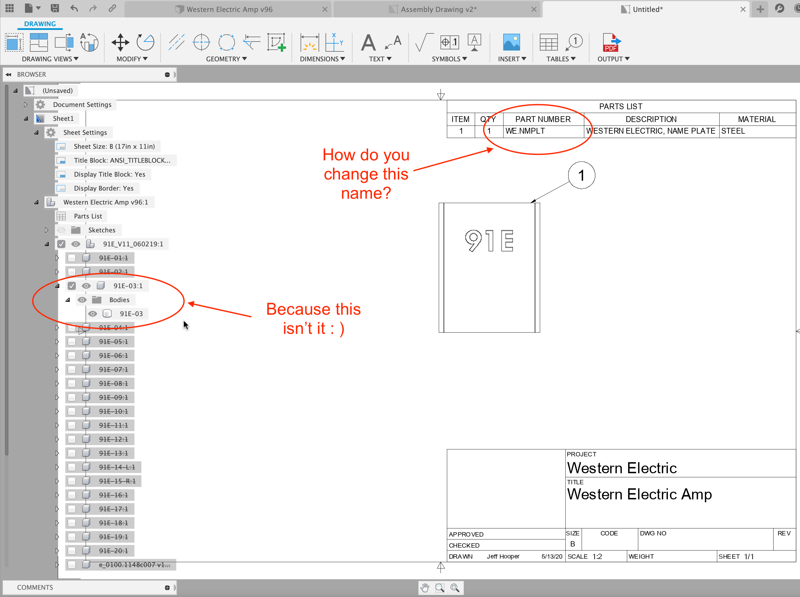 Solved: Parts List Shows Old names - Autodesk Community