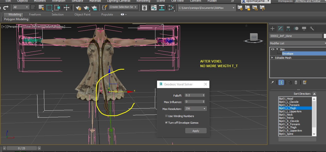 Skin Weight is lost after applying voxel - Autodesk Community