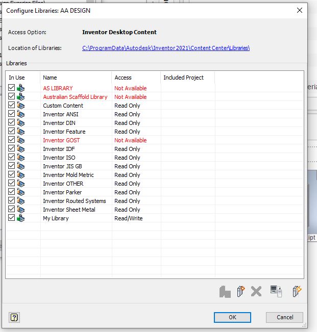 Content center library not available - Autodesk Community