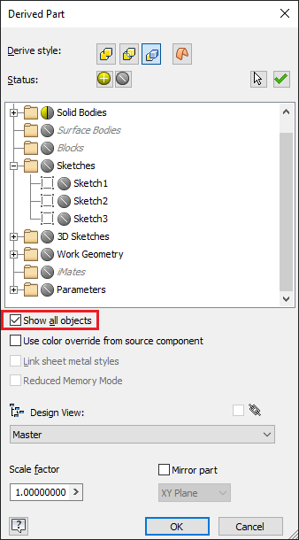 Solved: How to access unused sketches within base part when making a derived part? - Autodesk ...