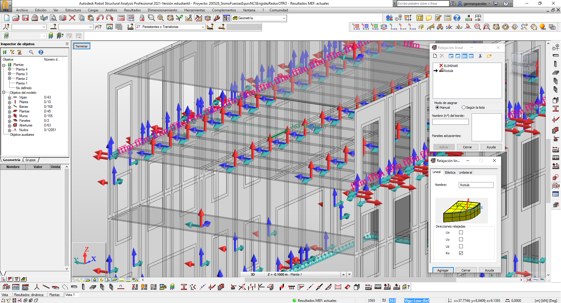 Masonry Walls: linear releases in intersections with shells & stiffness matrix - Autodesk Community