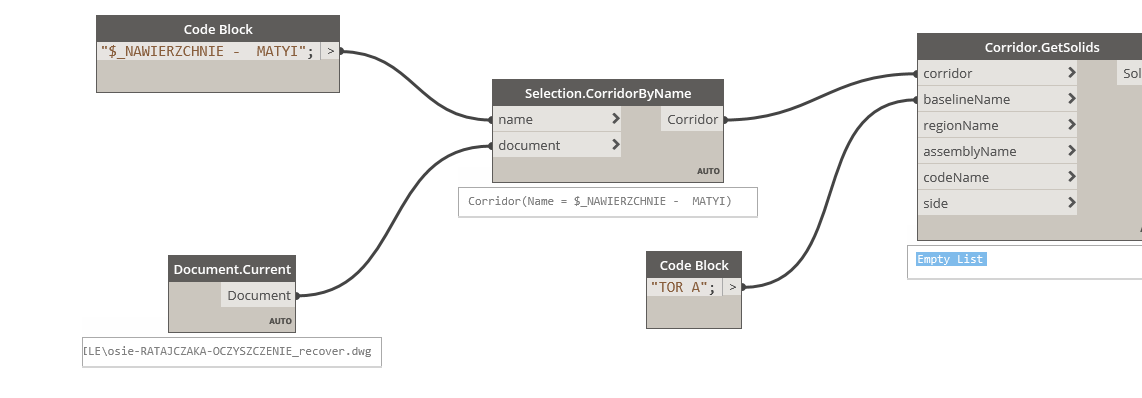 Dynamo - get solid from corridor then epxort. - Autodesk Community