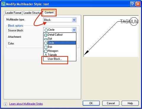 External list to choose information when labeling objects in AutoCAD ...