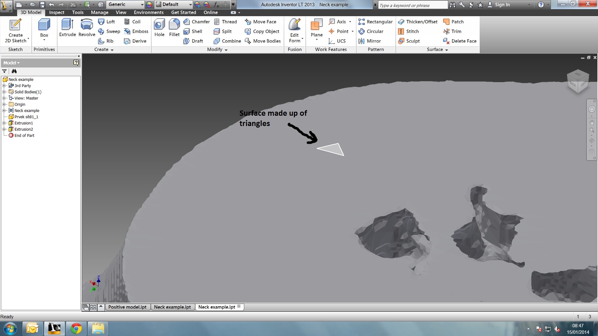 Solved: STL to IPT: How to cut onto a triangular surface - Autodesk ...