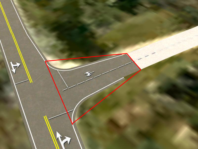 How to change material of the lane group in turning zone at an ...