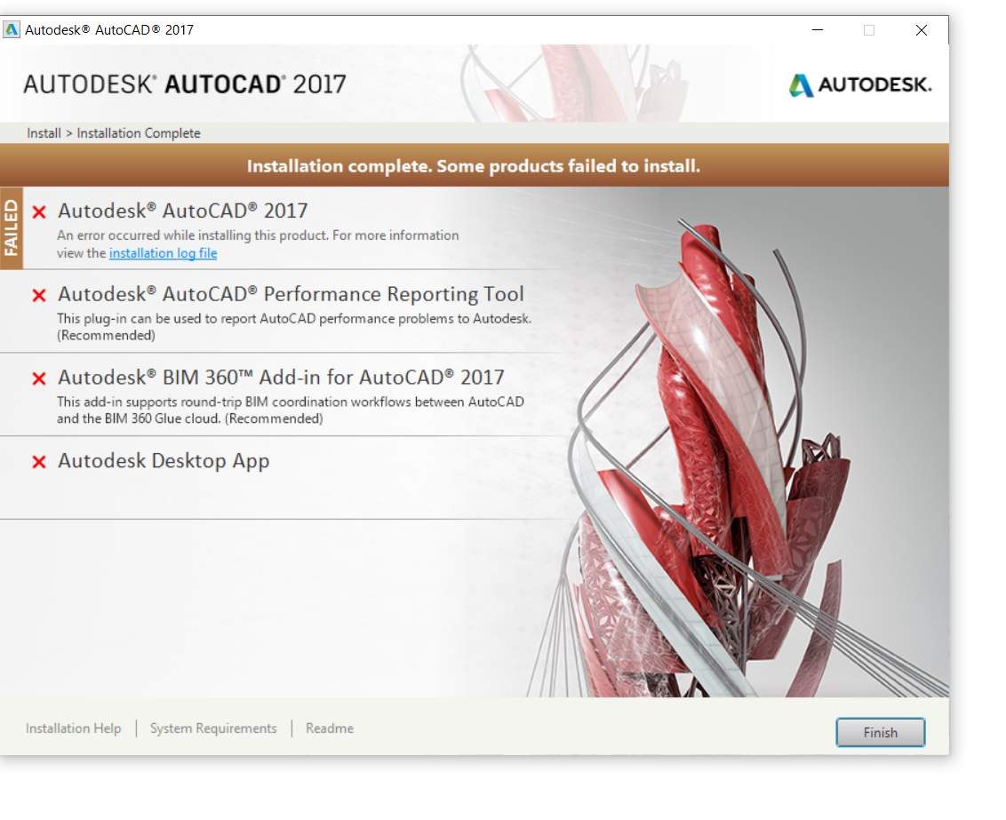 Issue With Install Of Autocad 2017 Autodesk Community