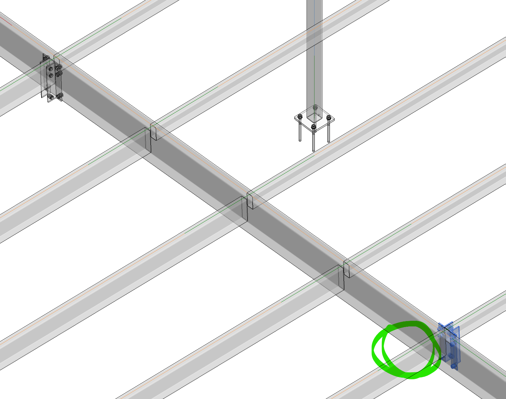 Solved: How do you place a purlin connection angle on both sides of the ...