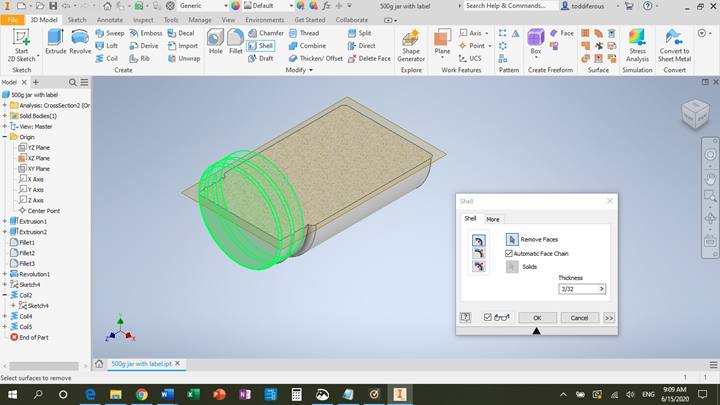 Solved: Shell feature - Autodesk Community