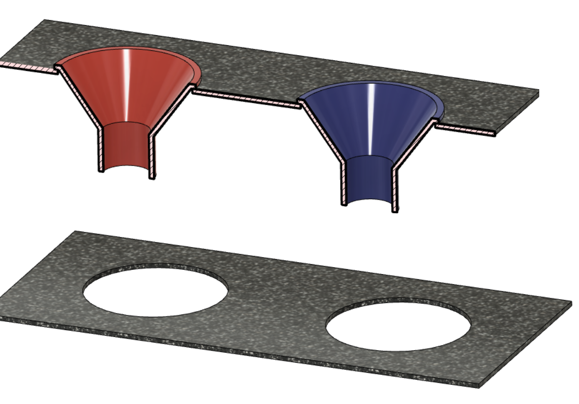 Solved: merging funnel shape with surrounding framework without closing funnel opening ...