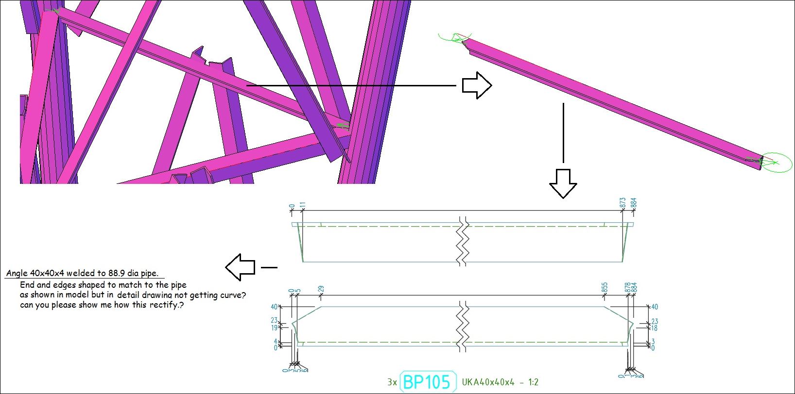 Curve cut in angle sections - Autodesk Community