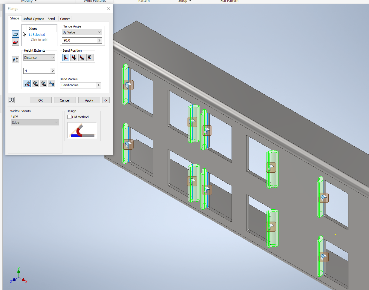 Solved: Need help forming sheet metal tabs / flanges along interior ...