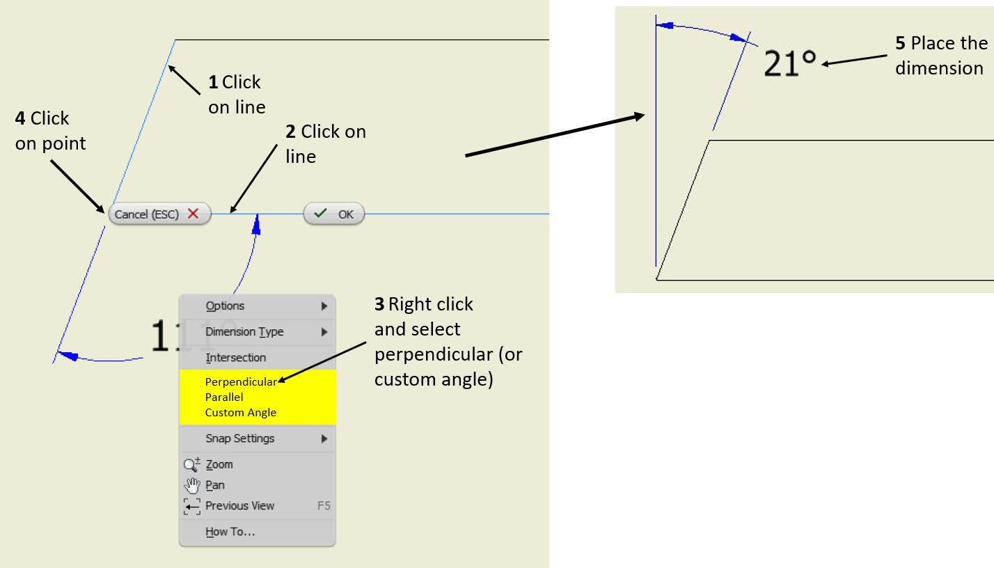 Drawing dimensions to Virtual / Perpendicular Lines - Autodesk Community