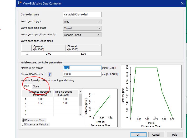 Setting Open and Close several times with the Variable Speed Valve Gate ...