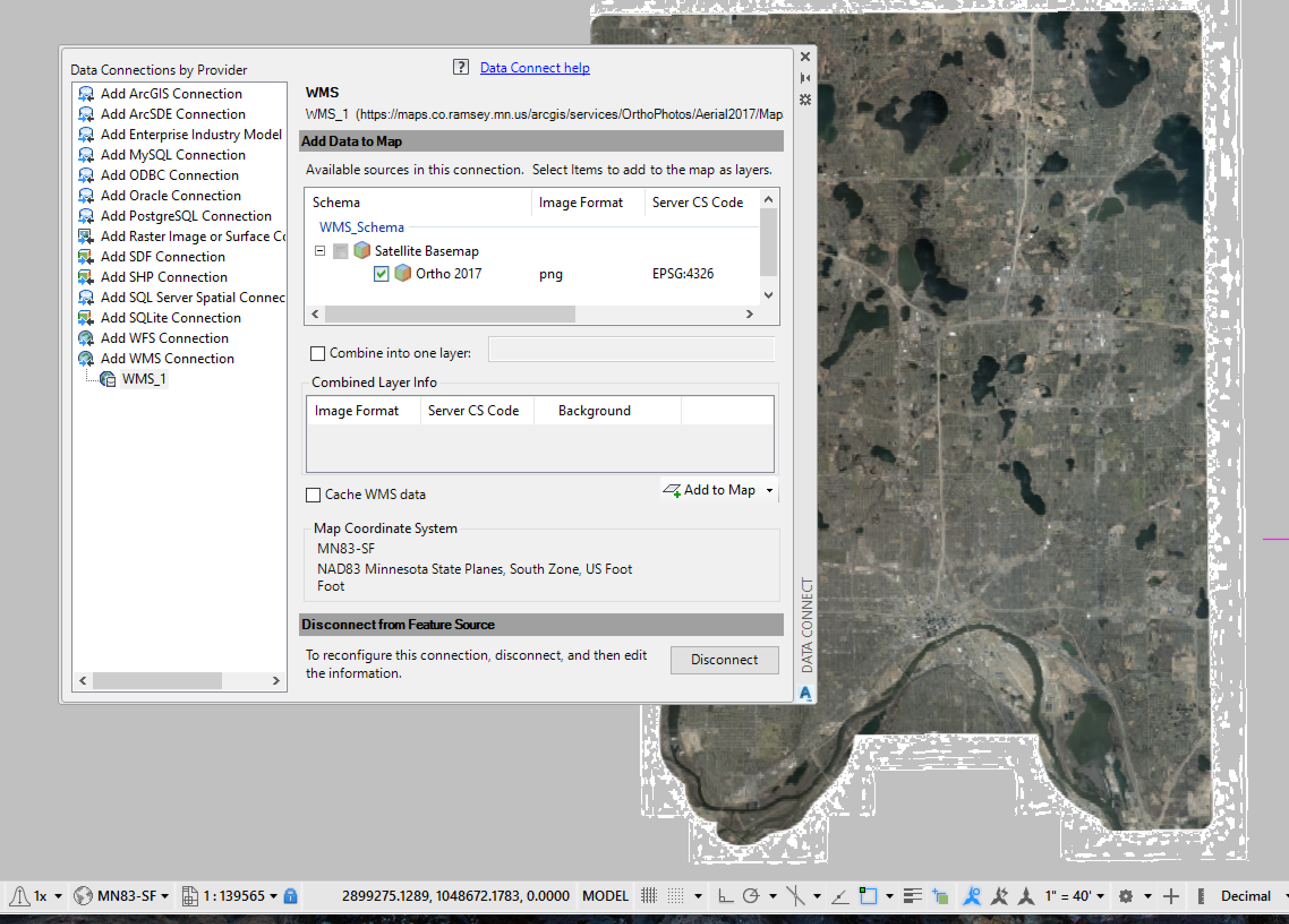 WMS map connect does NOT work - Autodesk Community