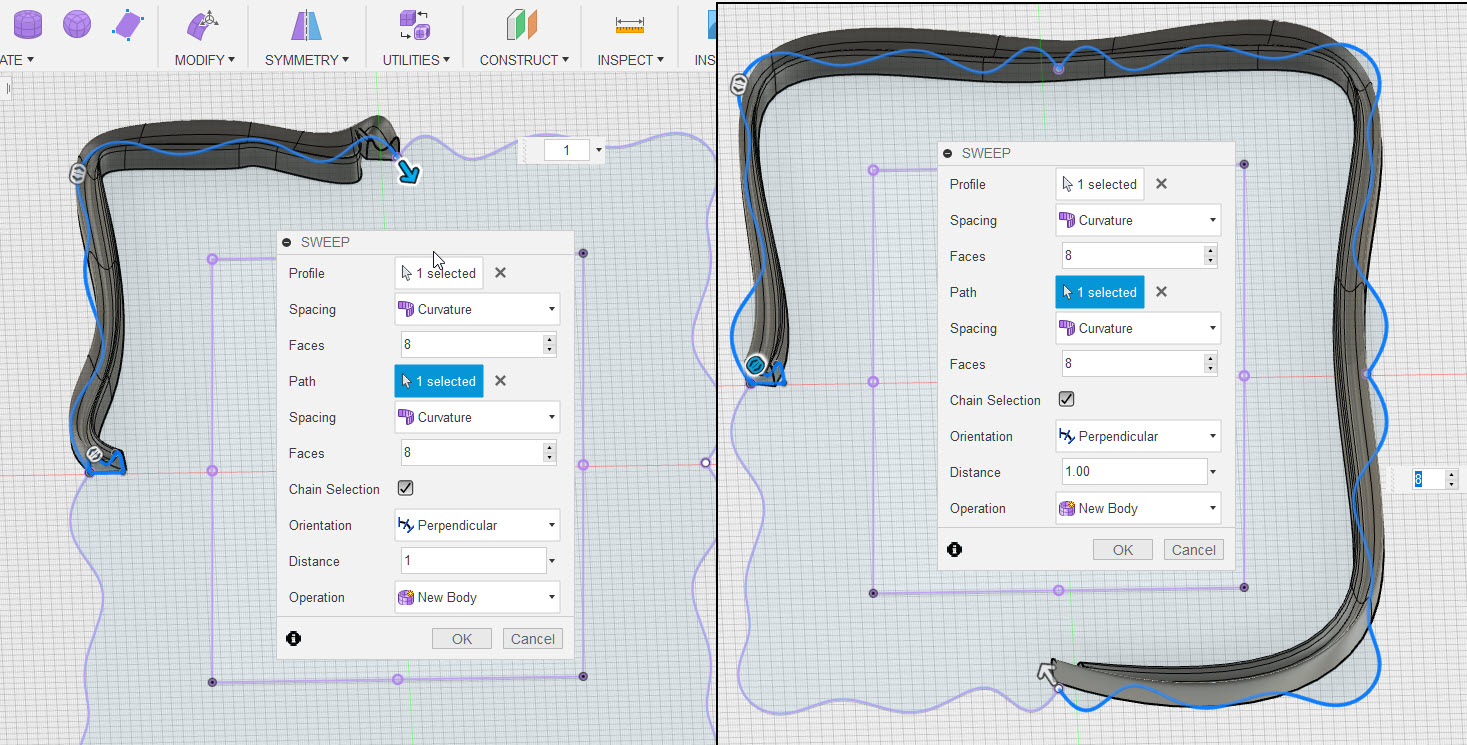 Solved: Sweep not following multiple paths - Autodesk Community