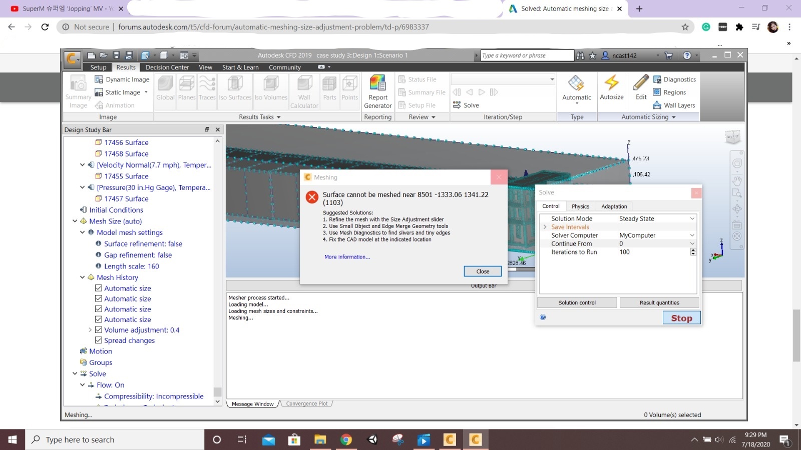CFD Error Message: Surface cannot be meshed - Autodesk Community